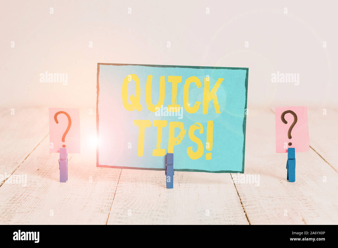 Text sign showing Quick Tips. Business photo text small but ...