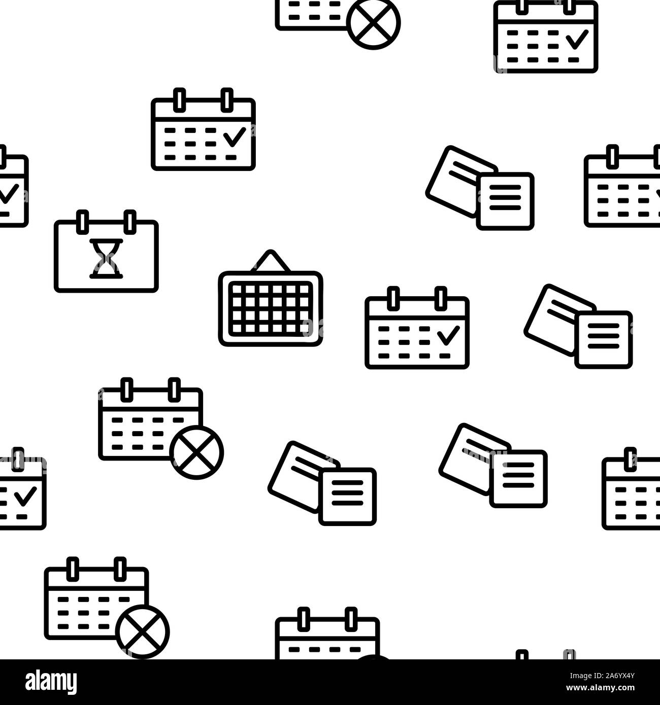 Reminder Seamless Pattern Vector Stock Vector Image & Art - Alamy