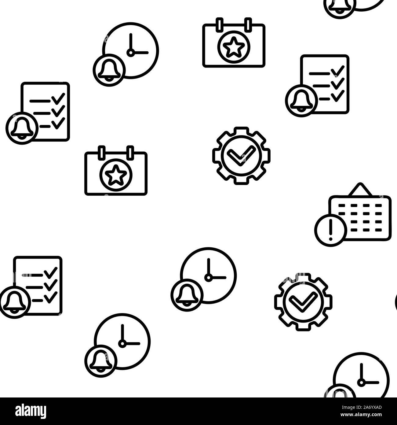 Reminder Seamless Pattern Vector Stock Vector Image & Art - Alamy