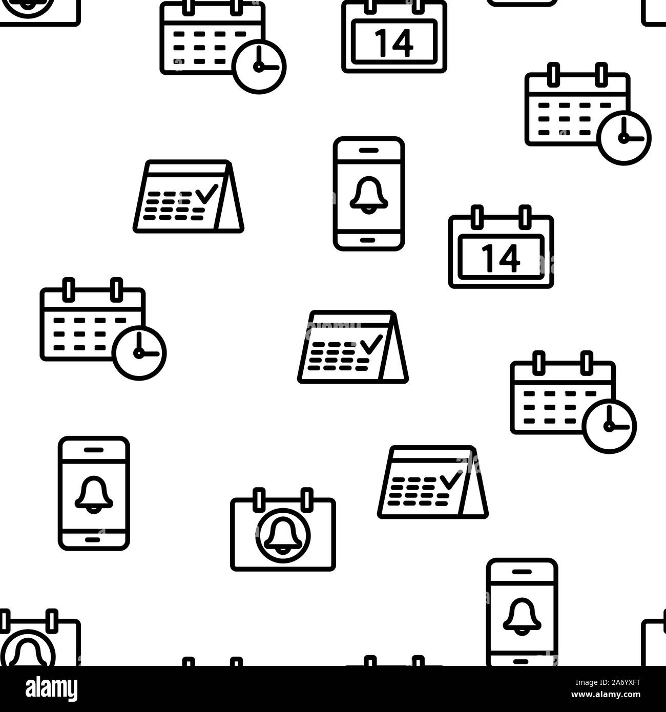 Reminder Seamless Pattern Vector Stock Vector Image & Art - Alamy