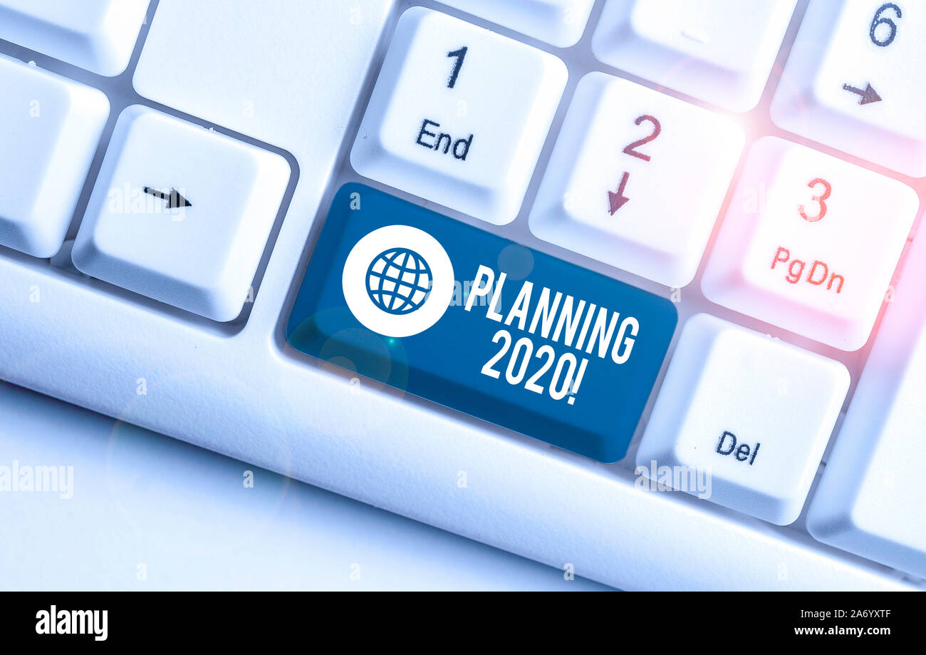Word writing text Planning 2020. Business photo showcasing process of ...