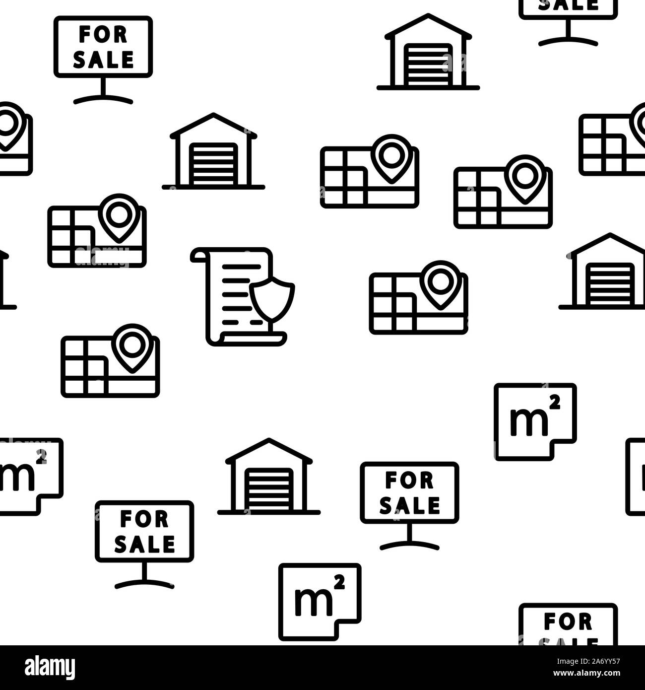 Real Estate Seamless Pattern Vector Stock Vector Image & Art - Alamy