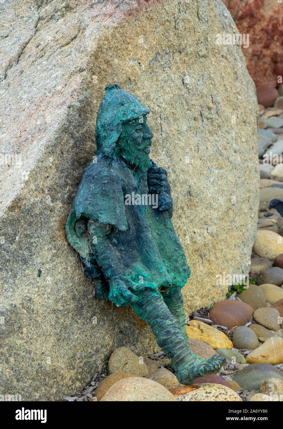 Bronze statuette in Poppykettle playground on the Corio Bay foreshore ...