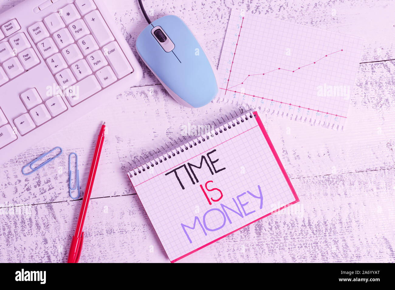 Writing note showing Time Is Money. Business concept for time is a ...