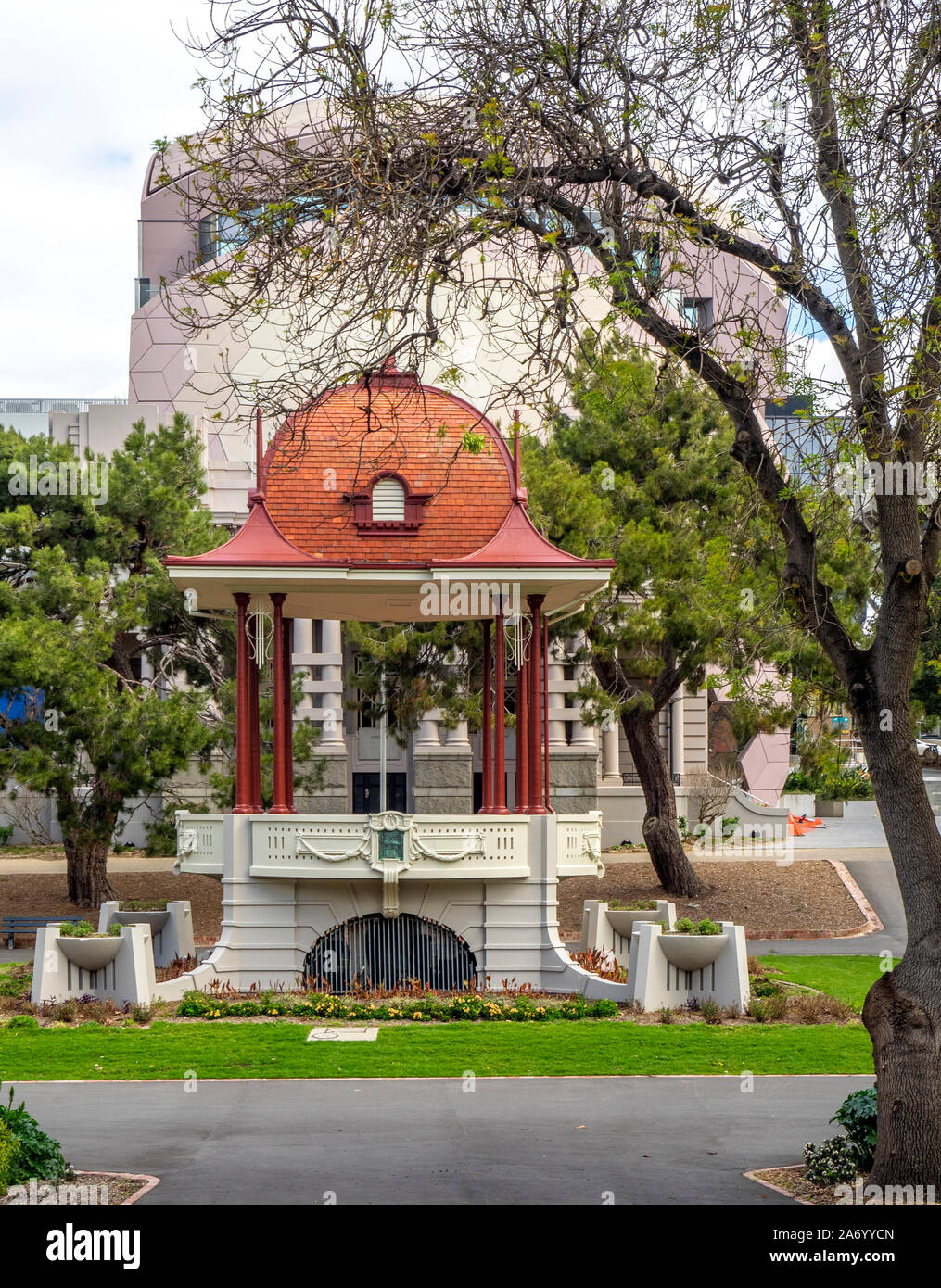 Hitchcock Memorial Bandstand set in the gardens of Johnstone Park ...