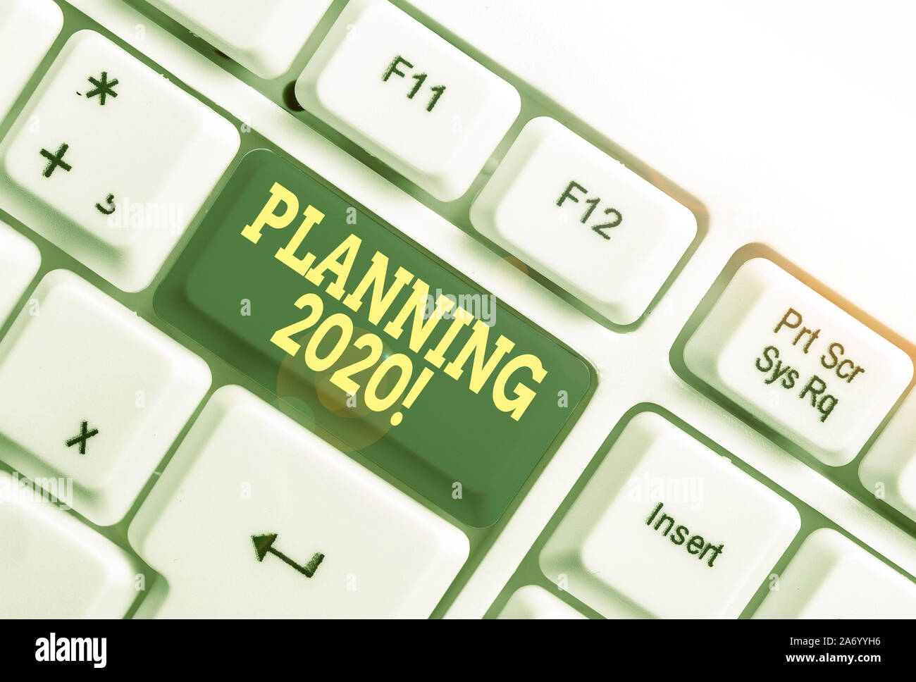 Text sign showing Planning 2020. Business photo showcasing process of ...