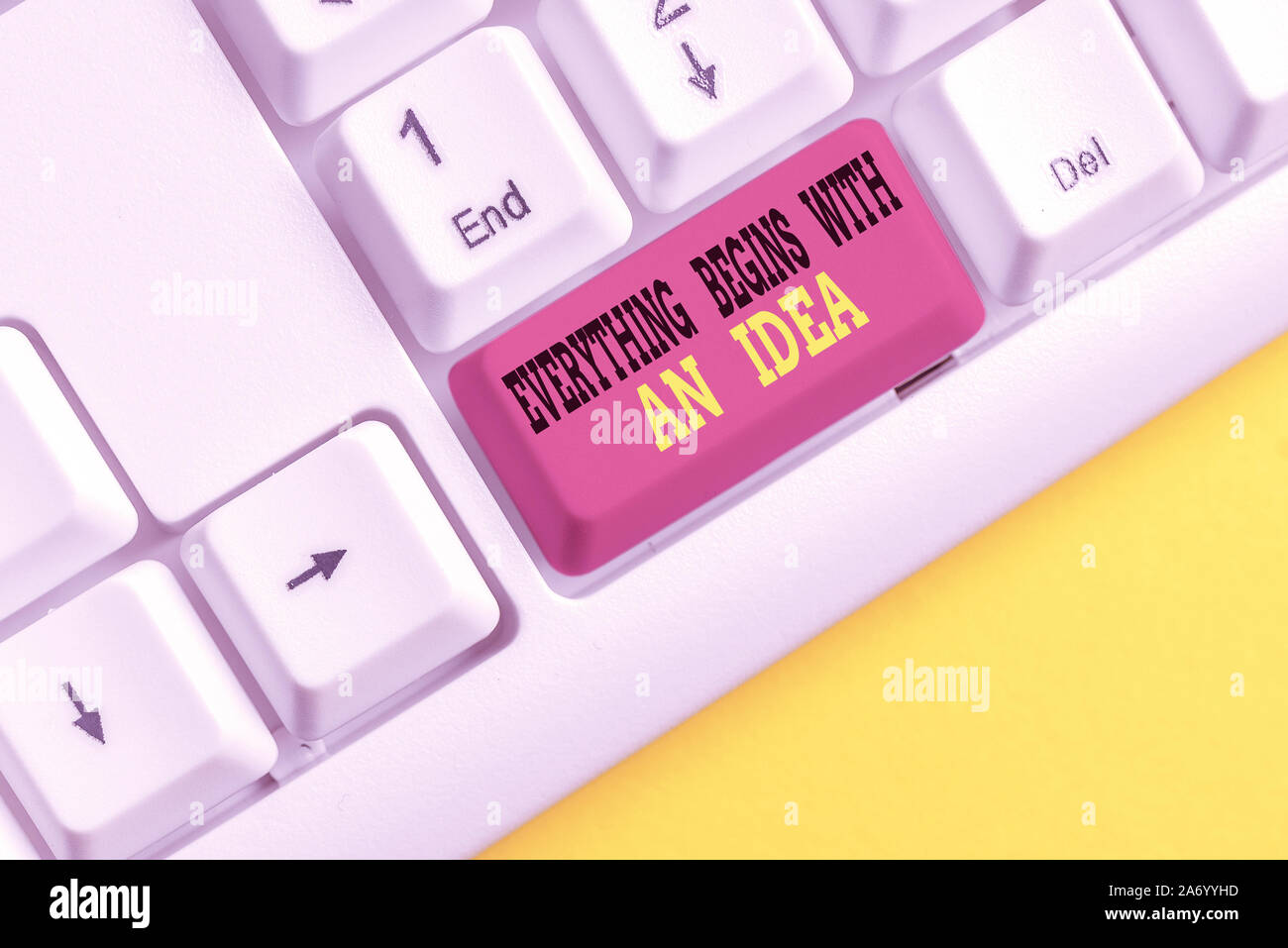 Conceptual hand writing showing Everything Begins With An Idea. Concept ...