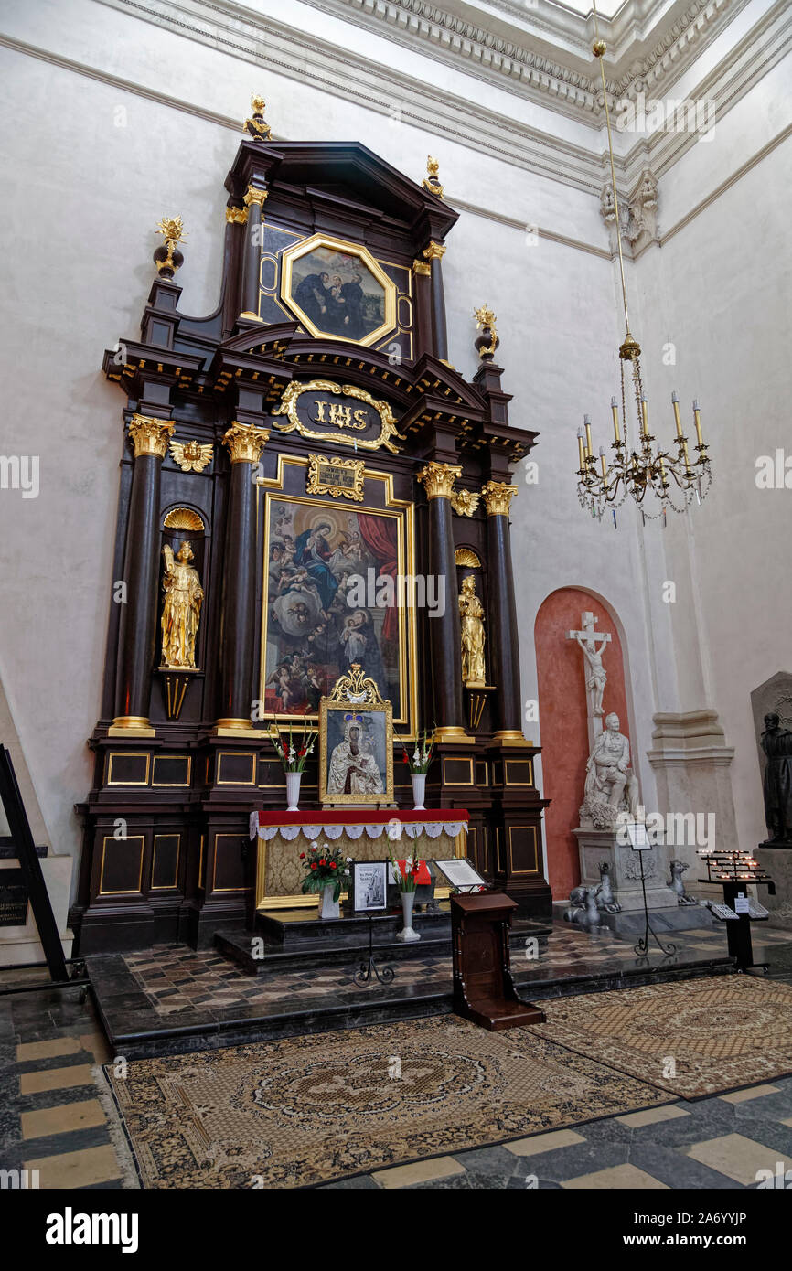 Krakow, Poland. 18th August, 2019. The baroque catholic Polish church ...