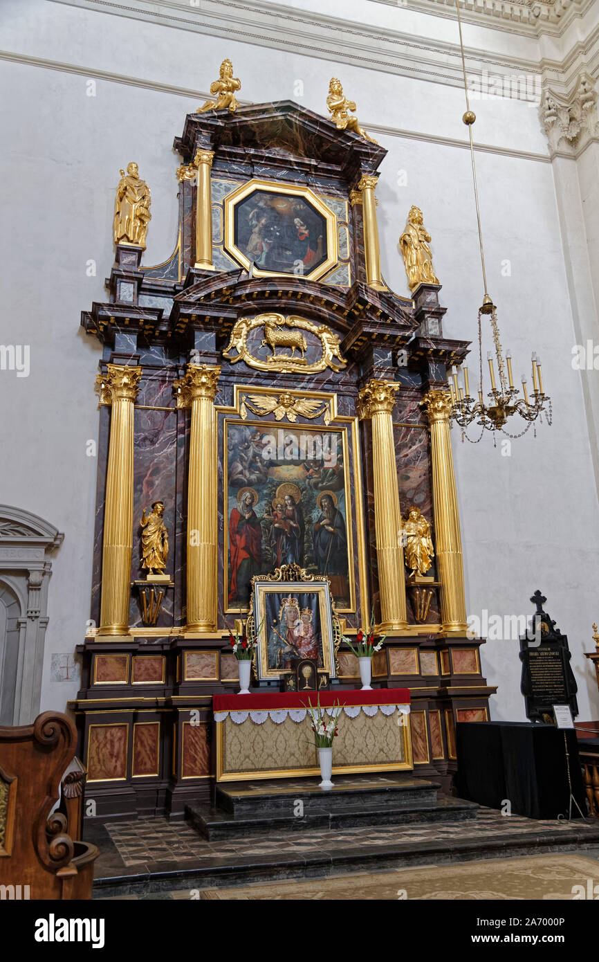 Krakow, Poland. 18th August, 2019. The baroque catholic Polish church ...
