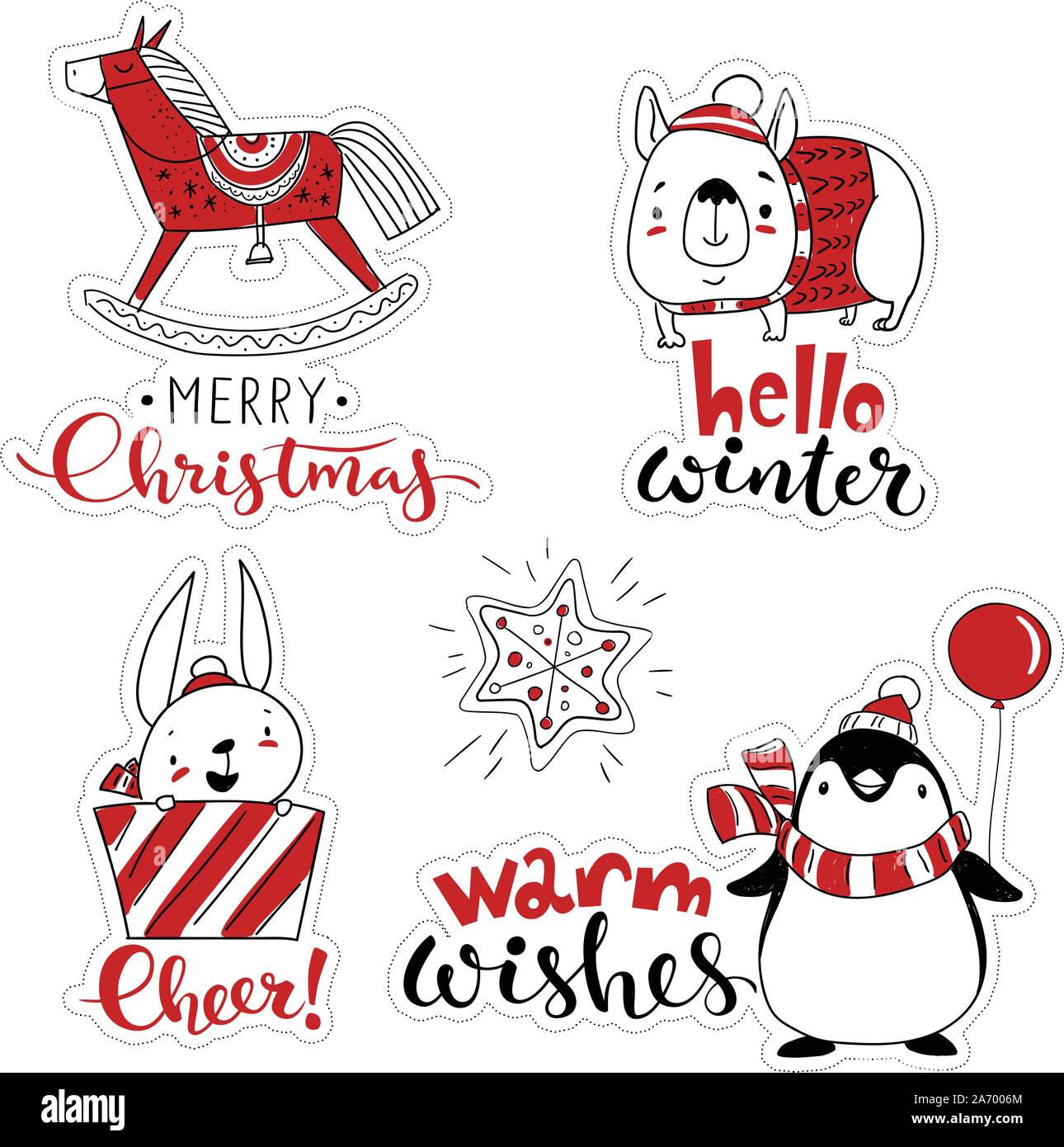 Christmas cheer snowman Stock Vector Images - Alamy