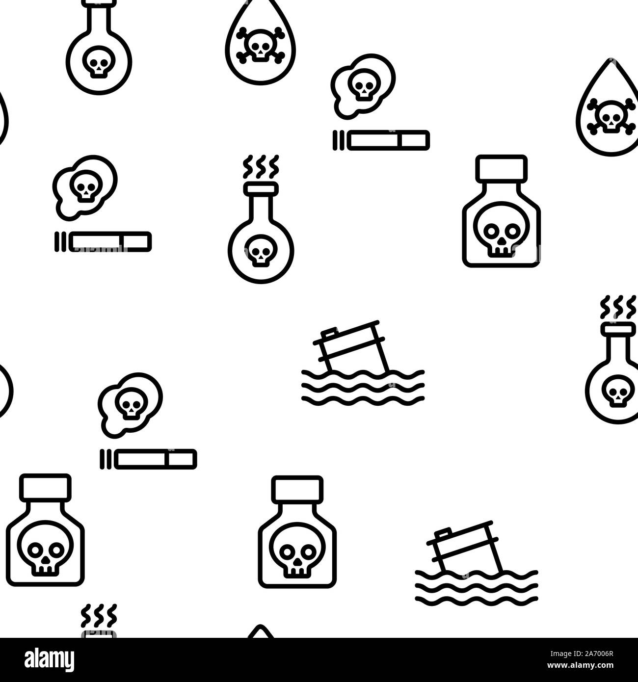 Chemical Toxic Poison Seamless Pattern Vector Stock Vector Image & Art ...