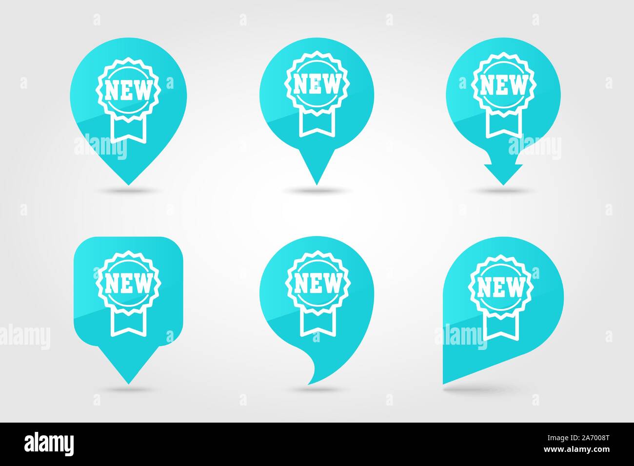 New Tag And Ribbons pin map icon. E-commerce sign. Map pointer. Map ...