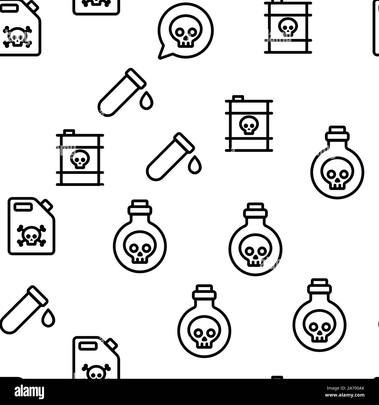 Chemical Toxic Poison Seamless Pattern Vector Stock Vector Image & Art ...