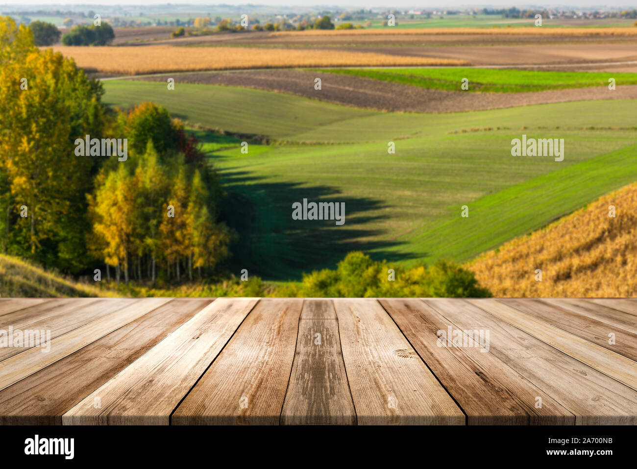 Wooden Board Product Display Montage or Background. Organic Food ...