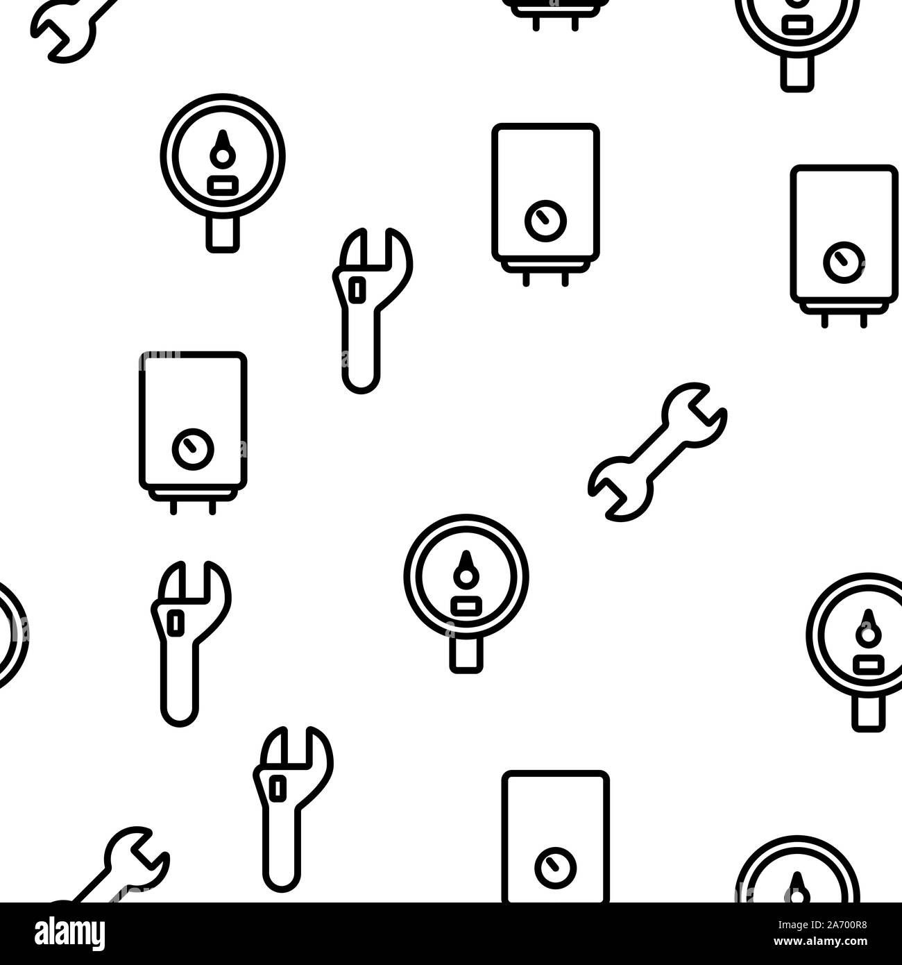 Plumbing Fixtures Seamless Pattern Vector Stock Vector Image & Art - Alamy
