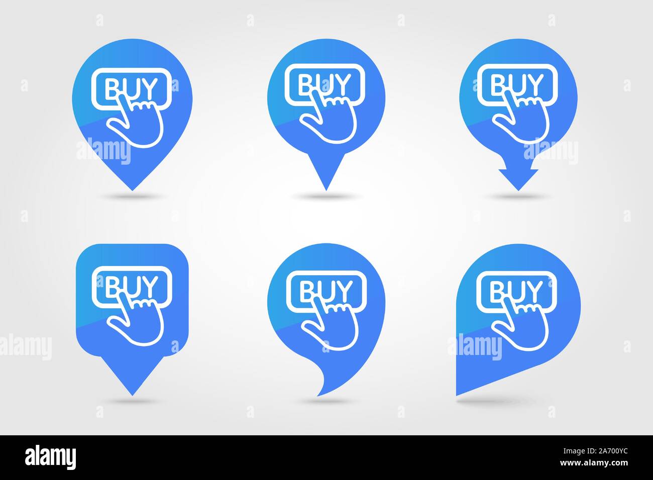 Finger pointing to buy sign pin map icon. E-commerce sign. Map pointer ...