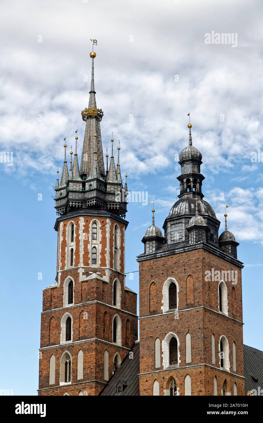 Krakow, Poland. 18th August, 2019. Saint Mary's Basilica (Bazylika ...