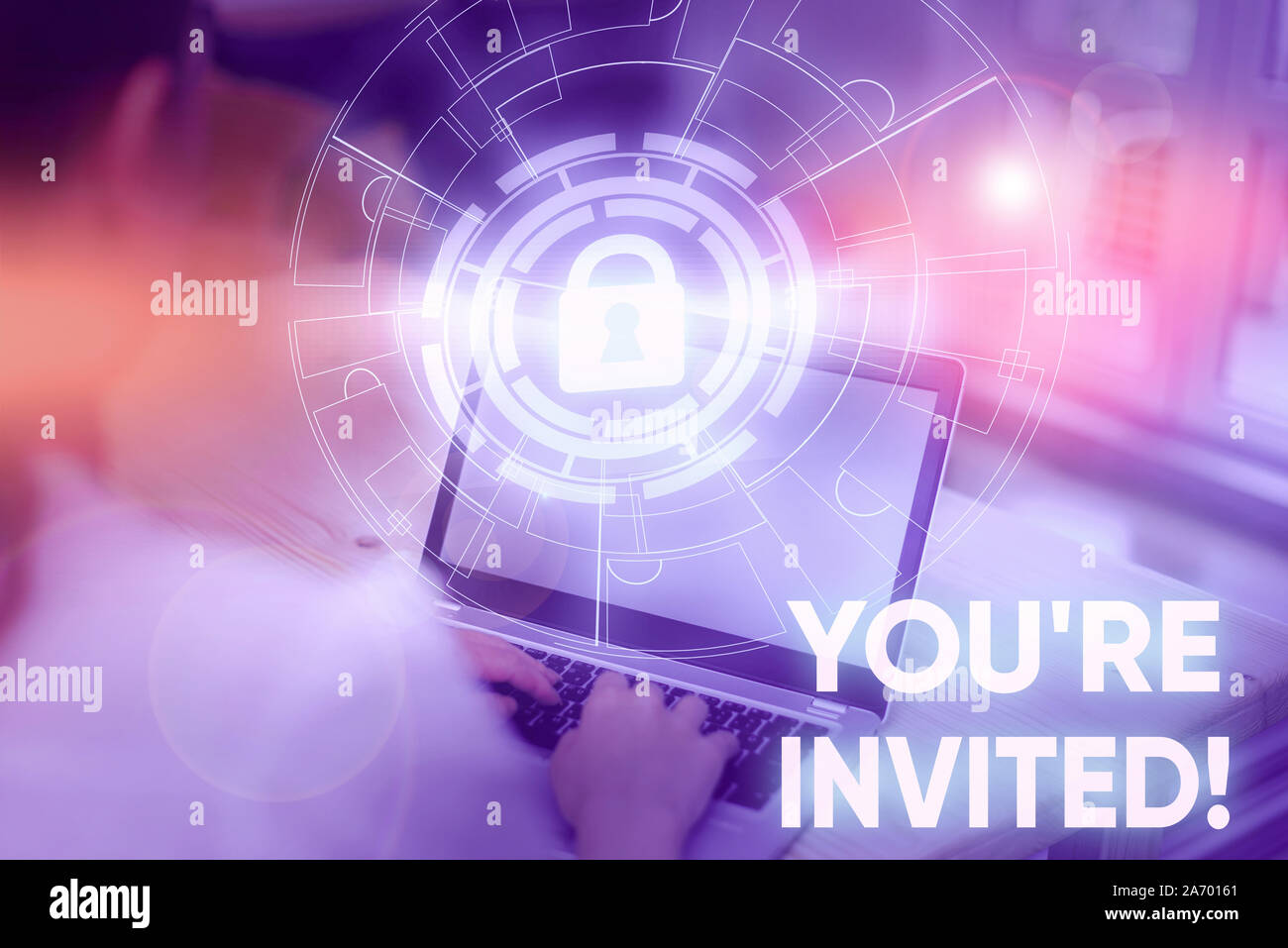 Conceptual hand writing showing You Re Invited. Concept meaning make a ...