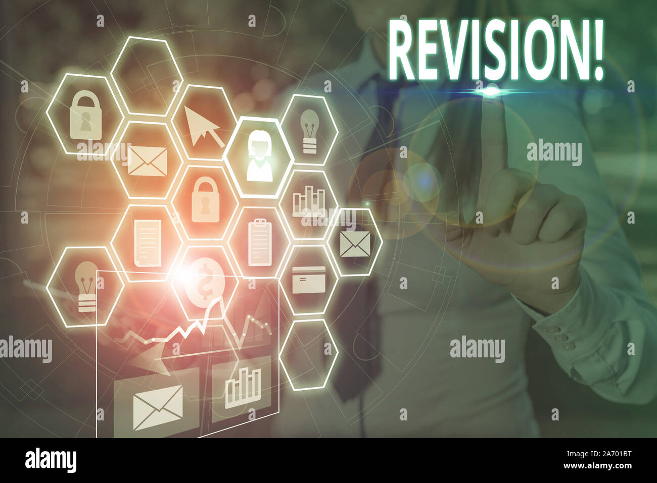 Writing note showing Revision. Business concept for action of revising ...