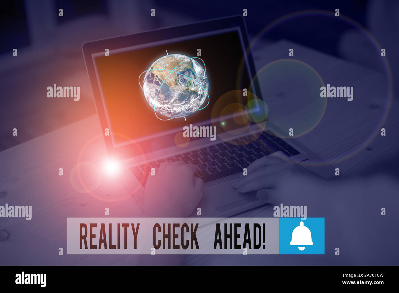 Writing note showing Reality Check Ahead. Business concept for makes ...