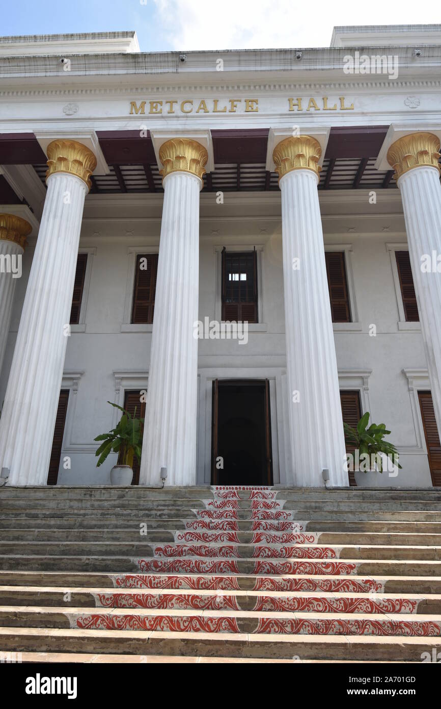 Metcalfe Hall facade. 12 Strand Road. Kolkata, West Bengal. India Stock ...