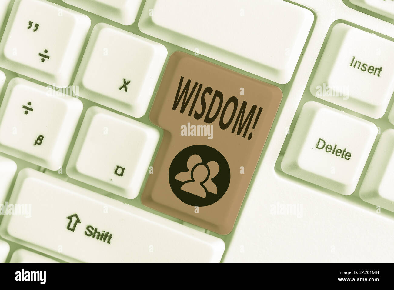 Writing note showing Wisdom. Business concept for quality having ...