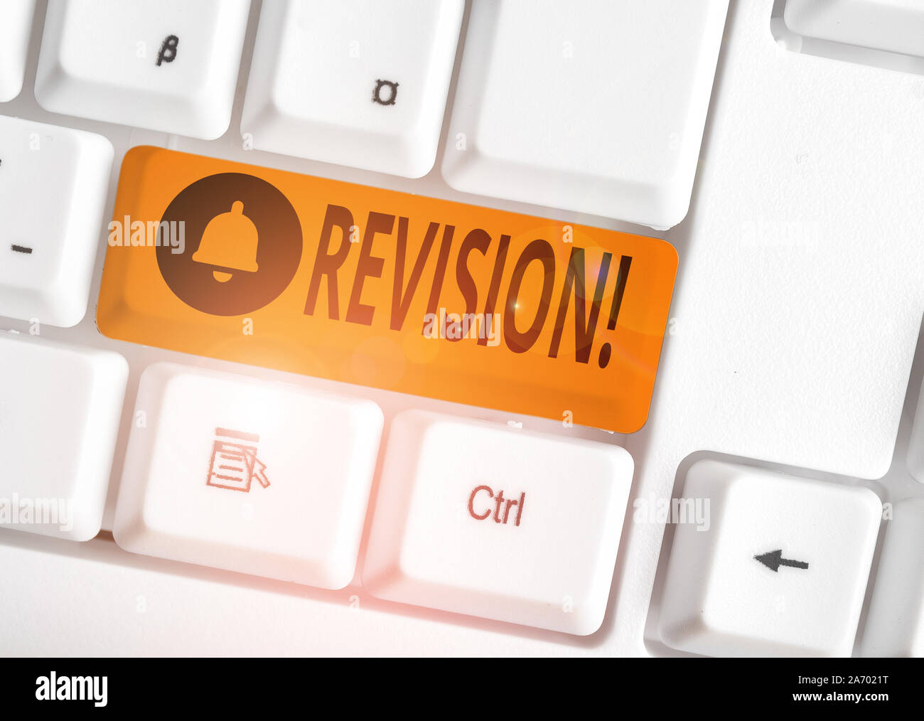 Text sign showing Revision. Business photo text action of revising over ...