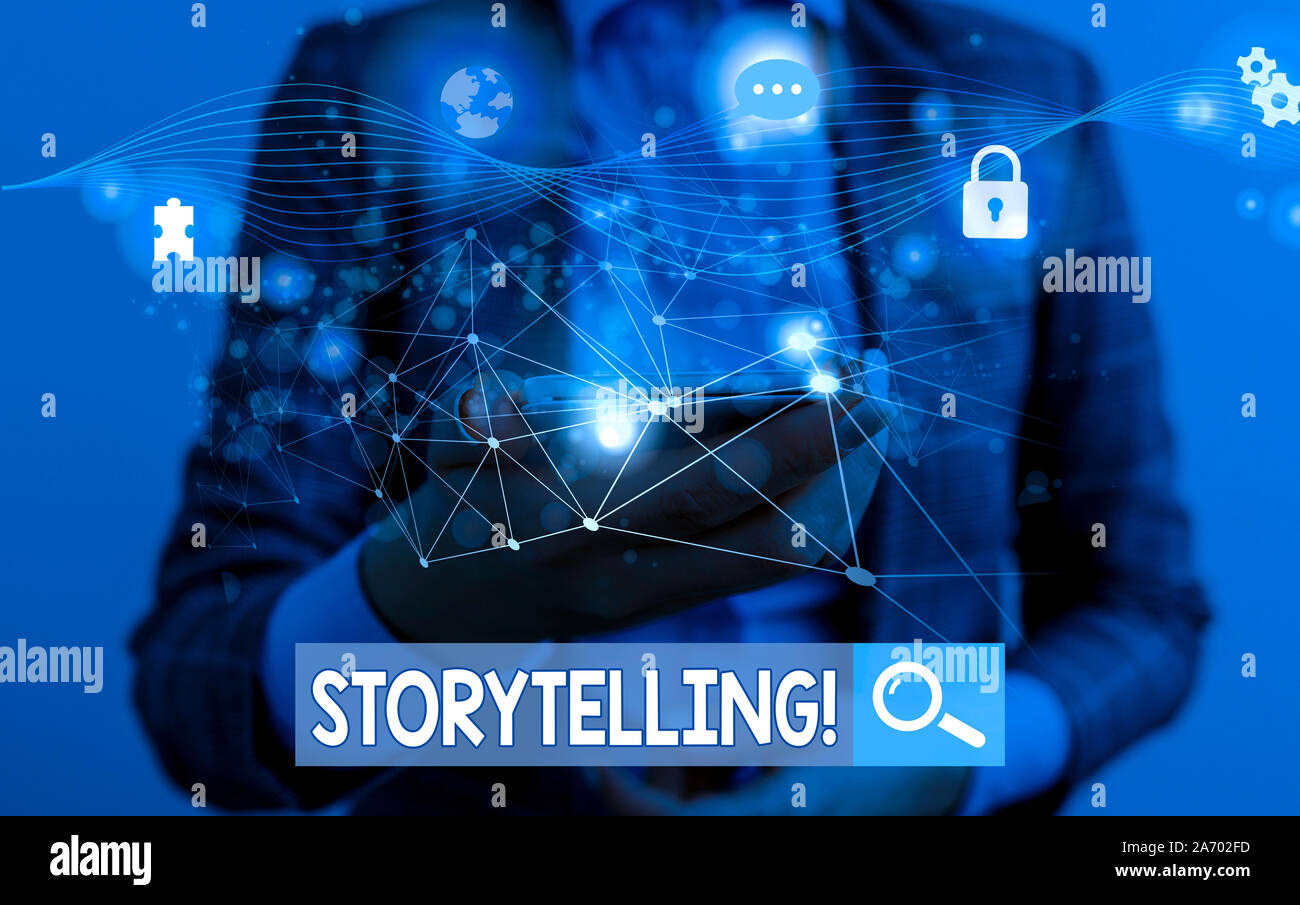 Text sign showing Storytelling. Business photo showcasing activity ...