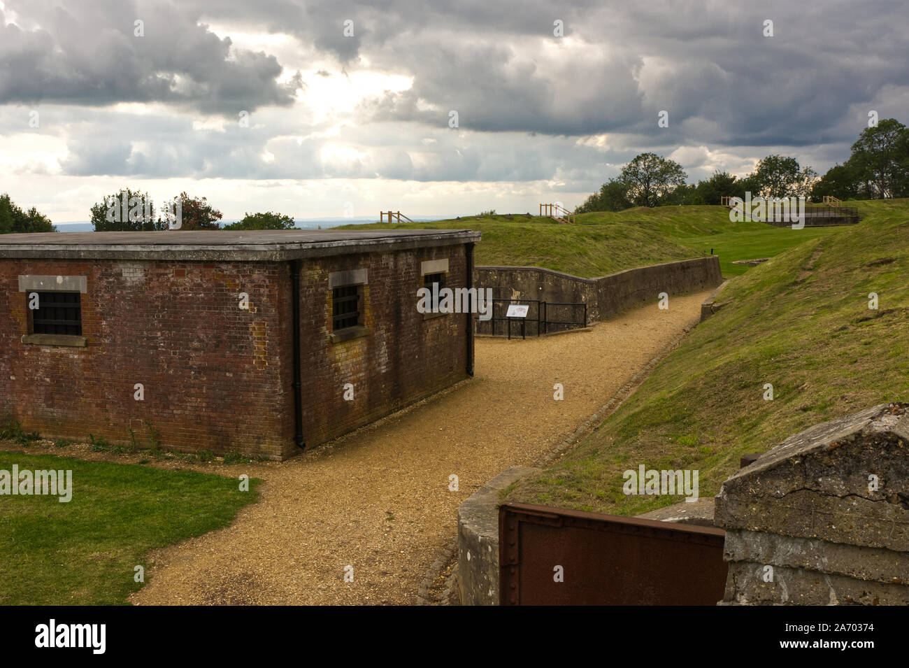 Old fort on the hill above Reigate, Surrey, England Stock Photo - Alamy
