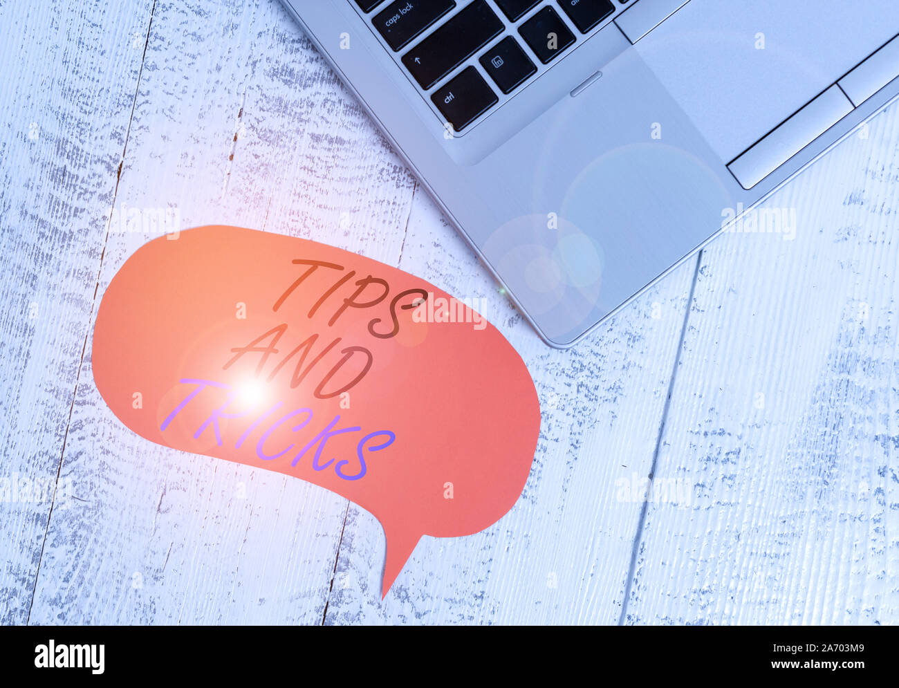 Writing note showing Tips And Tricks. Business concept for means piece ...