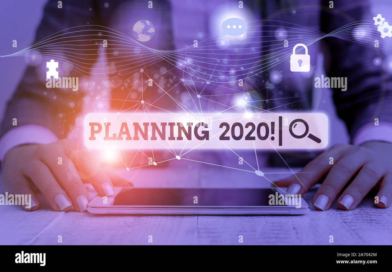 Conceptual hand writing showing Planning 2020. Concept meaning process ...