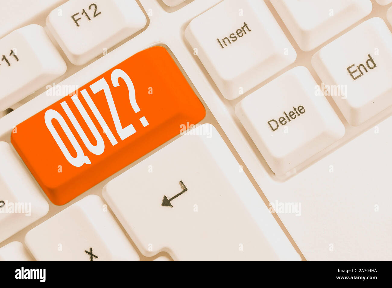 Writing note showing Quiz Question. Business concept for test of ...