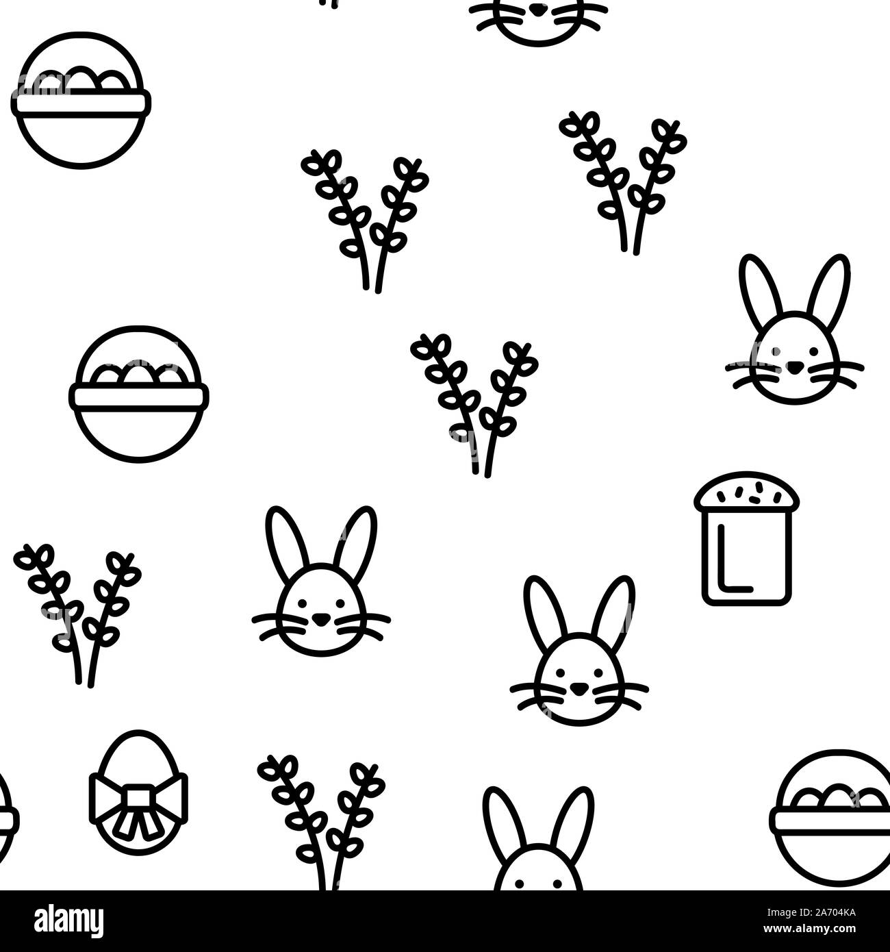 Happy Easter Vector Seamless Pattern Stock Vector Image & Art - Alamy