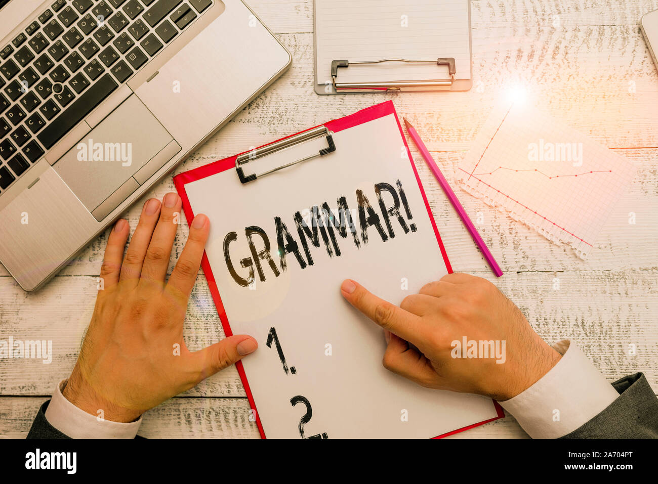 Text sign showing Grammar. Business photo text whole system structure ...