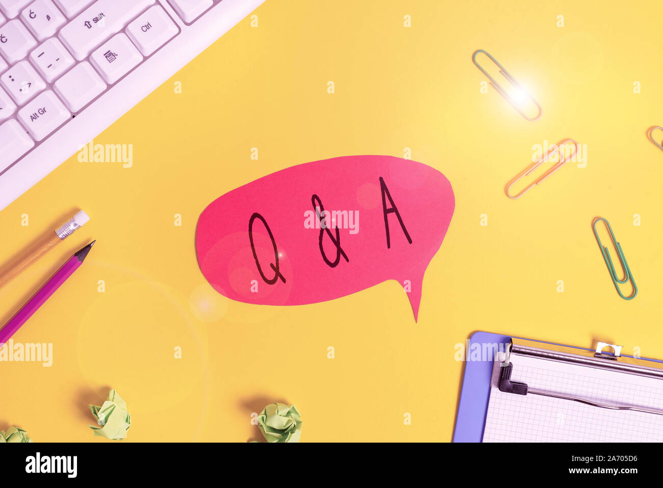 Conceptual hand writing showing Q And A. Concept meaning defined as ...