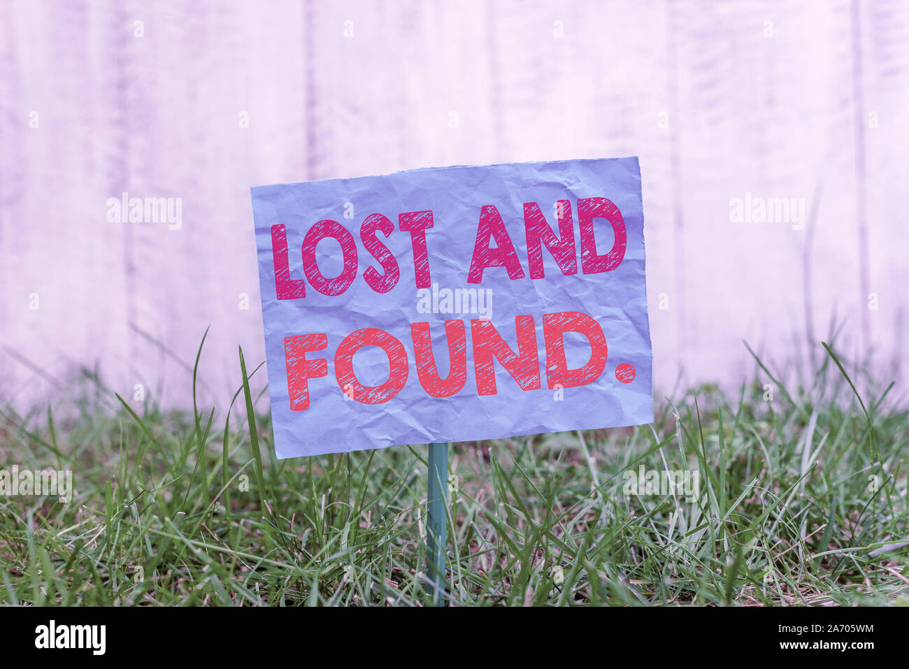 Text sign showing Lost And Found. Business photo showcasing a place ...