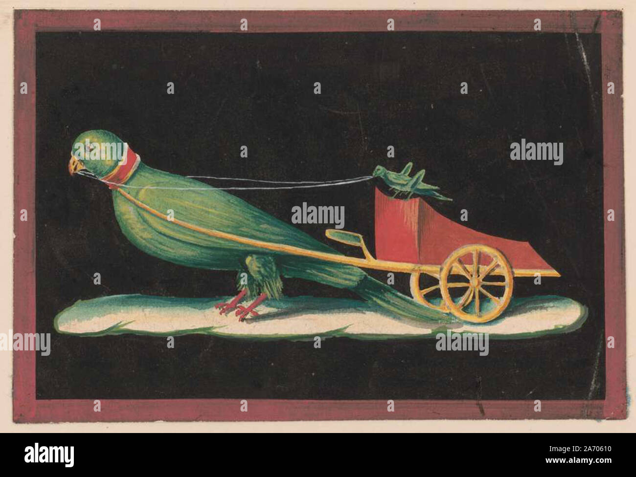 parrot pulling a cart Stock Photo - Alamy