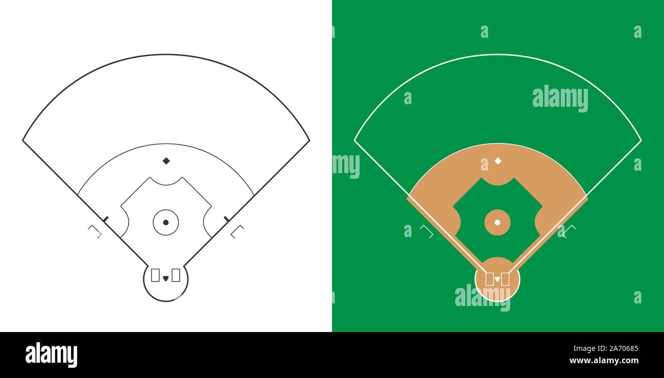 Baseball field illustration Stock Vector Image & Art - Alamy