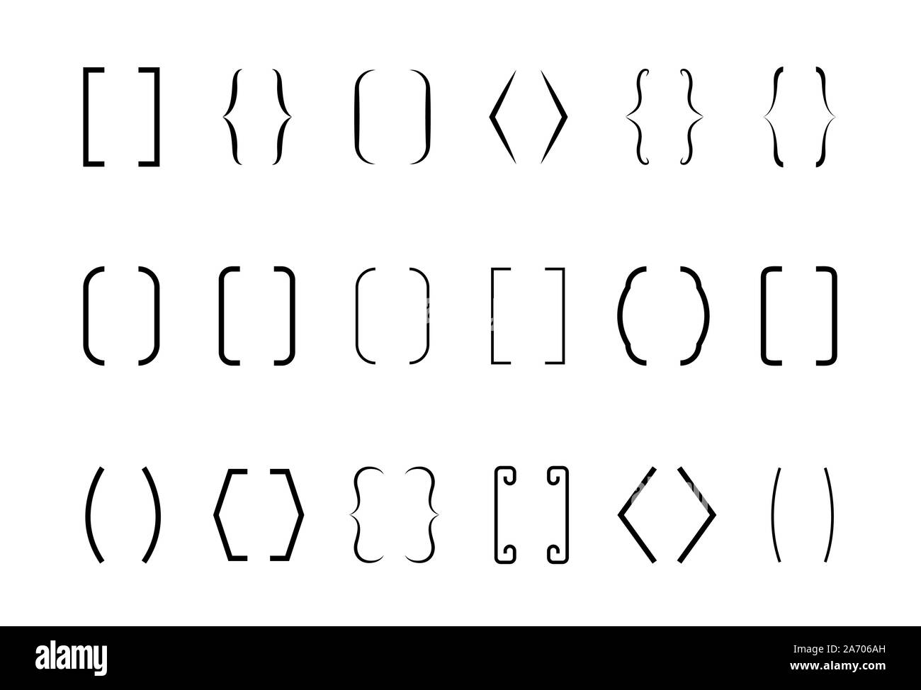 Brackets symbol hi-res stock photography and images - Alamy