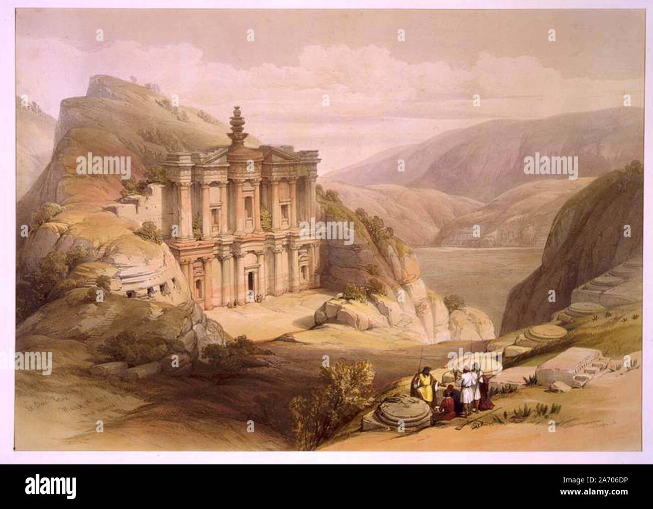 vintage ruins classical illustration art Stock Photo - Alamy