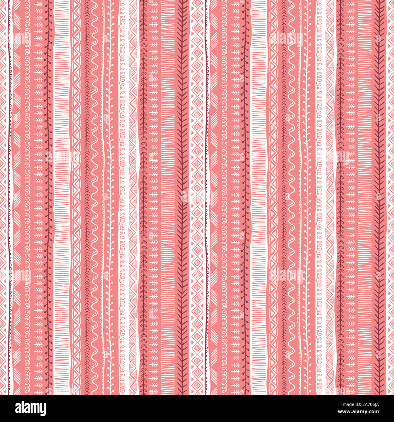 Fun and cute seamless pattern - hand drawn tribal background, great for ...