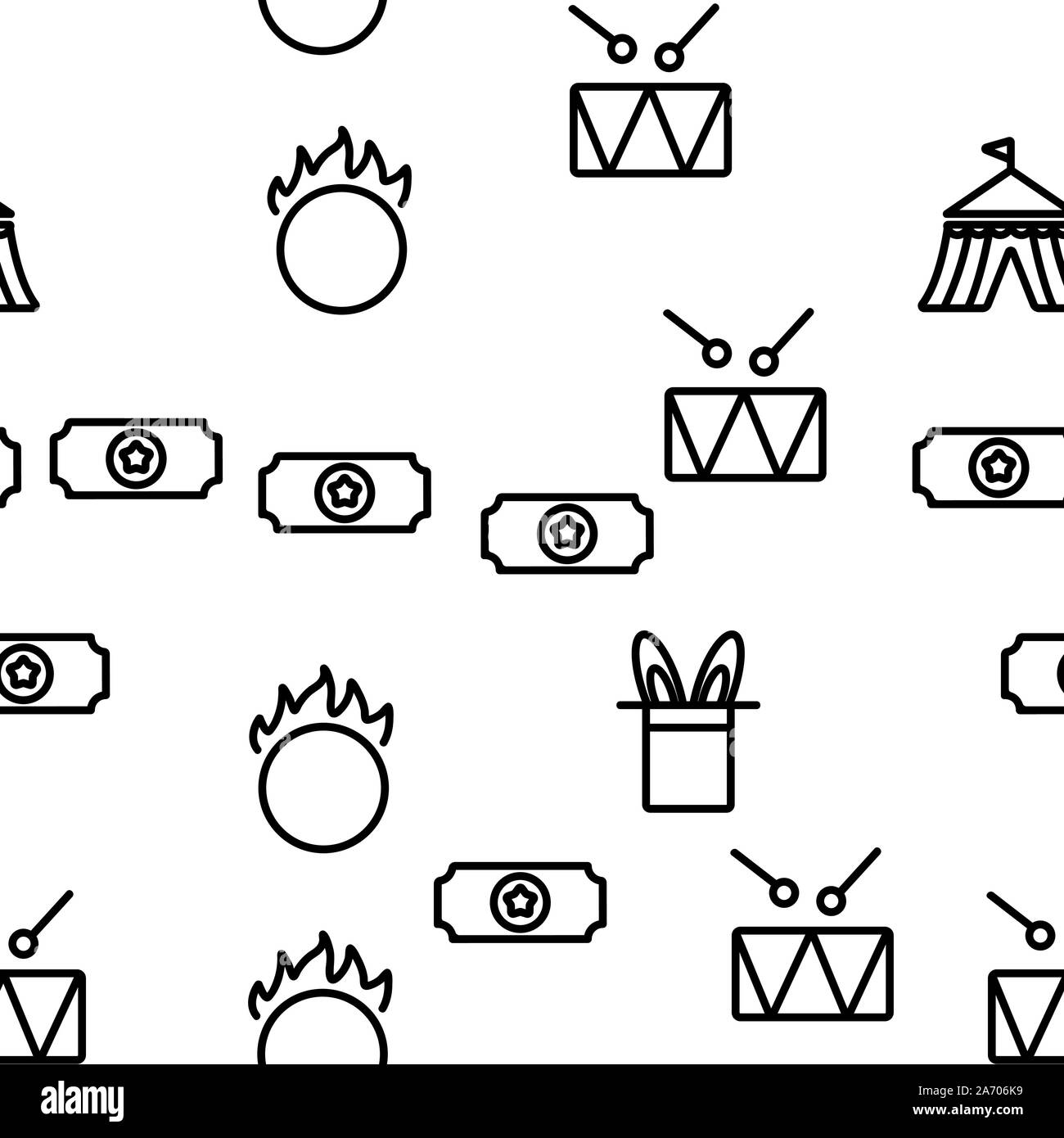 Circus Show Vector Seamless Pattern Stock Vector Image & Art - Alamy