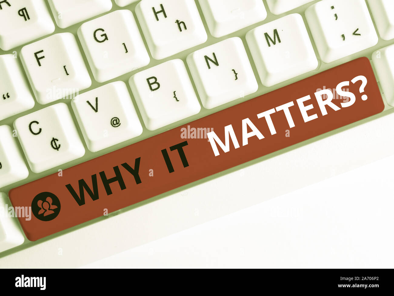 Writing note showing Why It Matters Question. Business concept for most ...