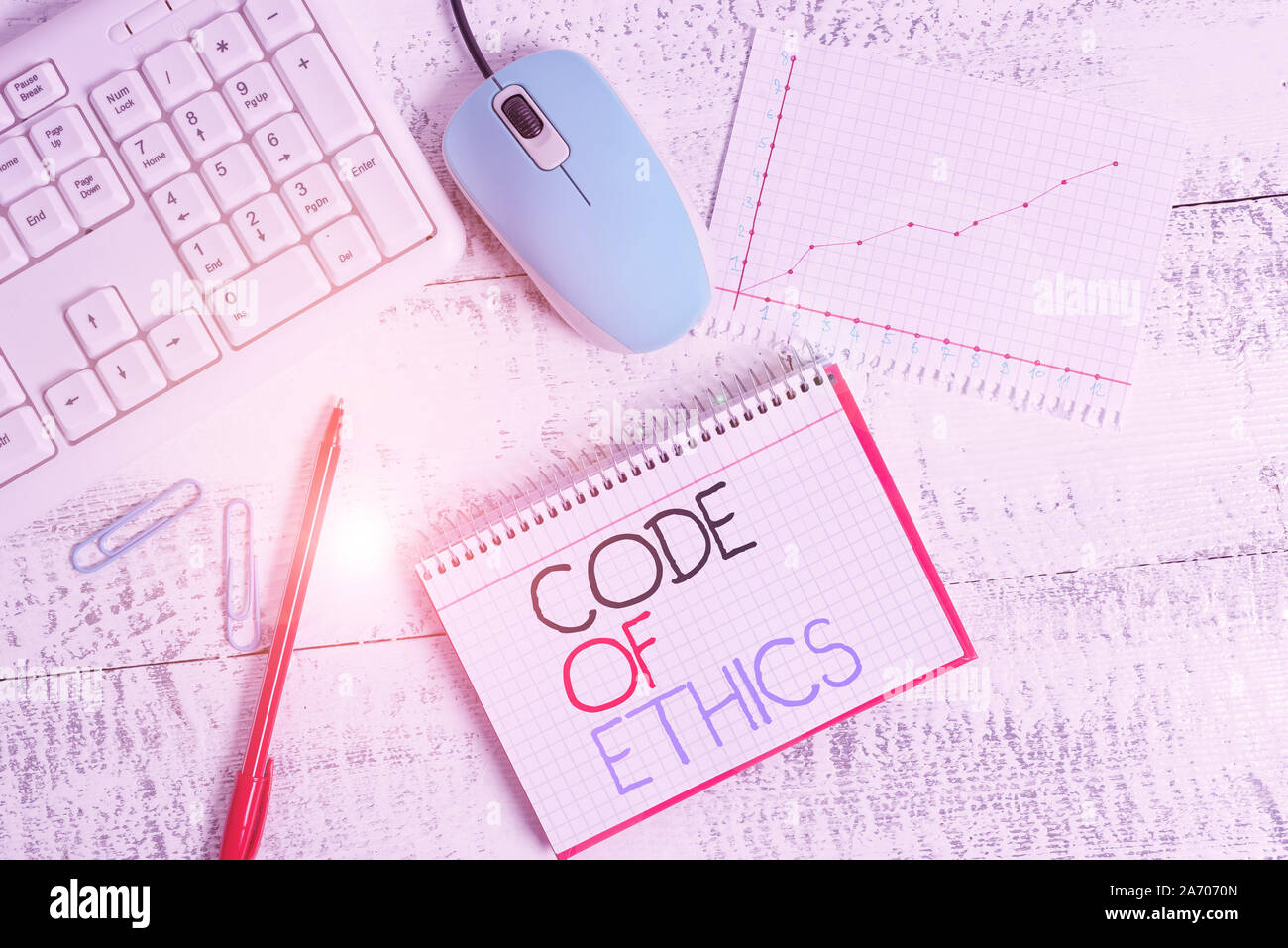 Writing note showing Code Of Ethics. Business concept for basic guide ...