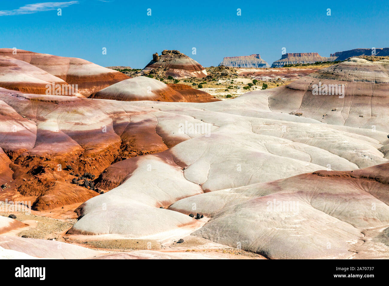 Bentonite Hills in Cathedral Valley, Capital Reef National Park, Utah ...