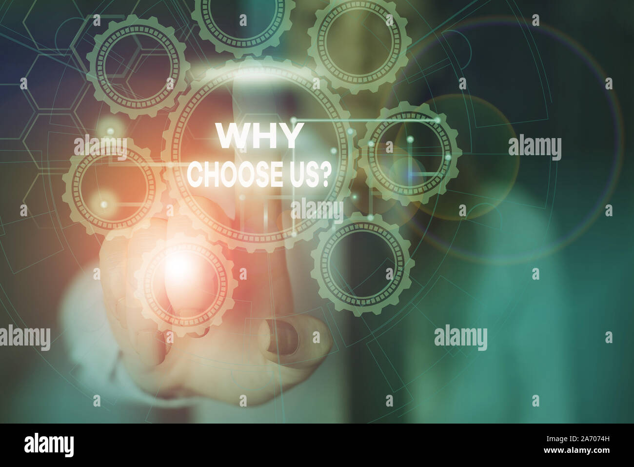 Word writing text Why Choose Us Question. Business photo showcasing ...