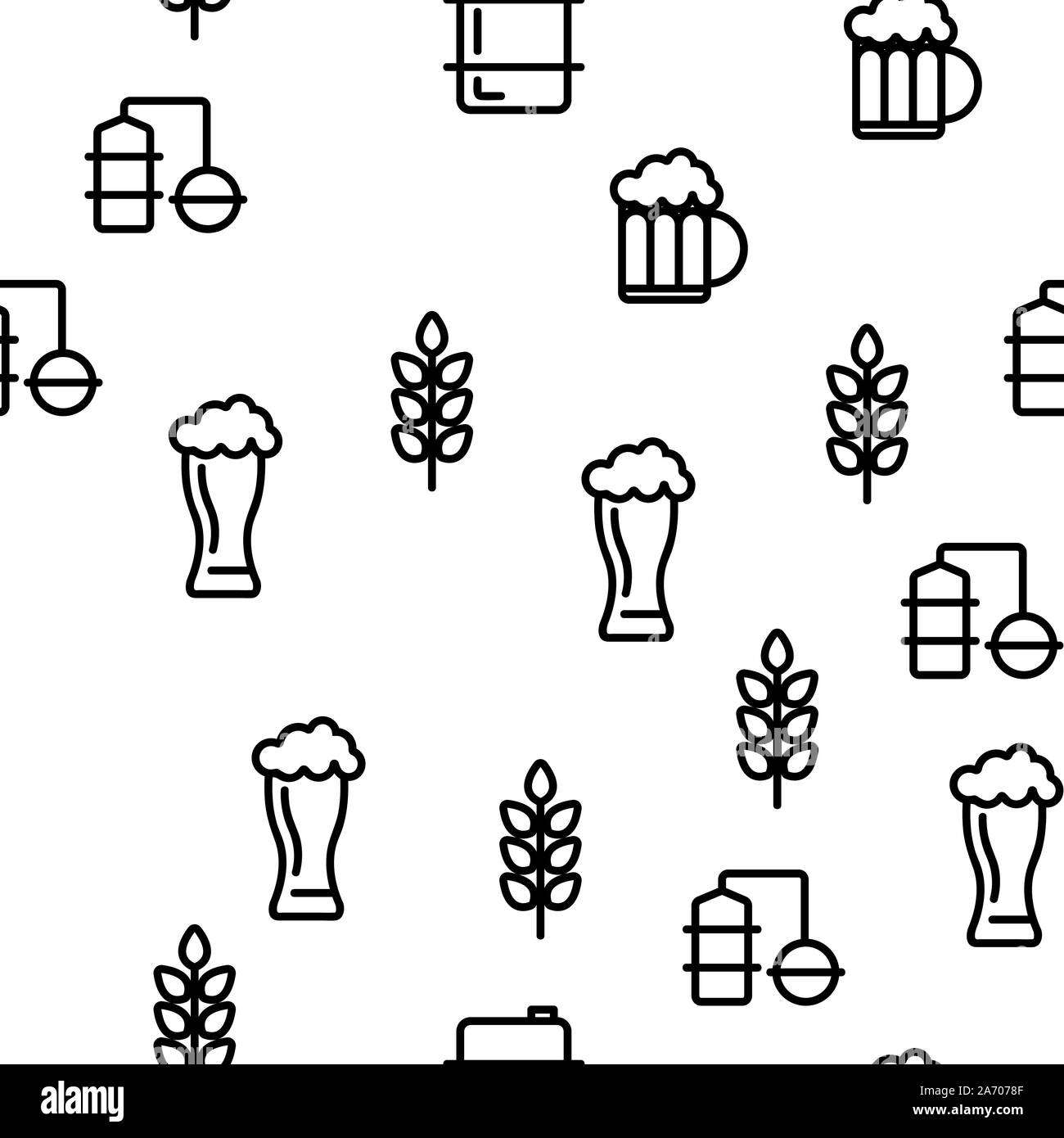 Beer brewery elements Black and White Stock Photos & Images - Alamy