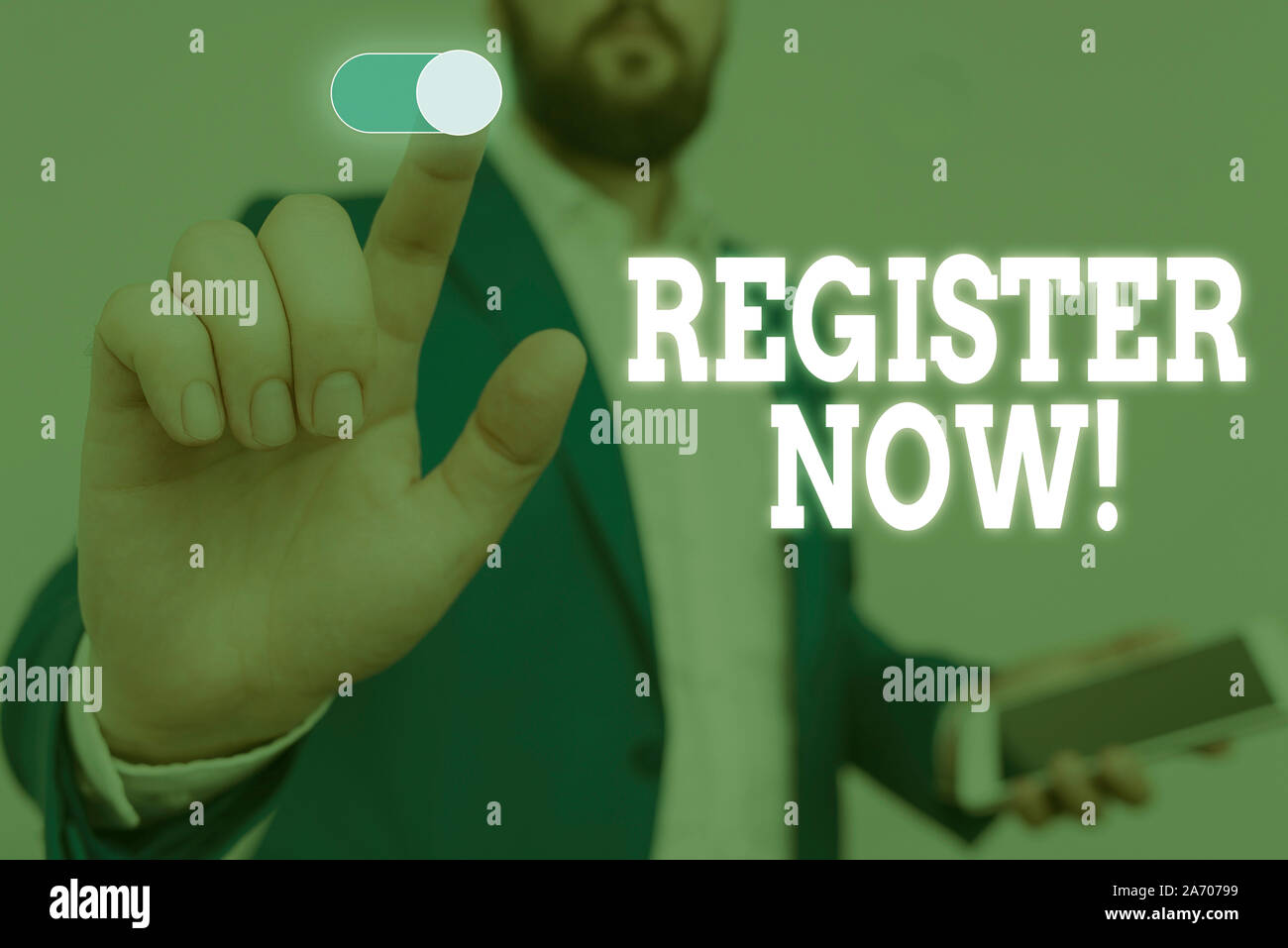 Handwriting text writing Register Now. Conceptual photo official list ...