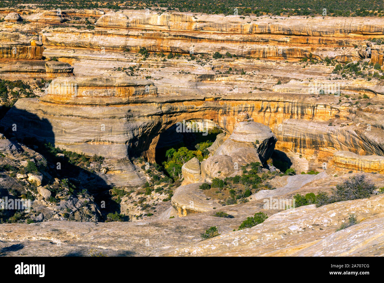 Sipapu Bridge in Natural Bridges National Monument in Utah Stock Photo ...