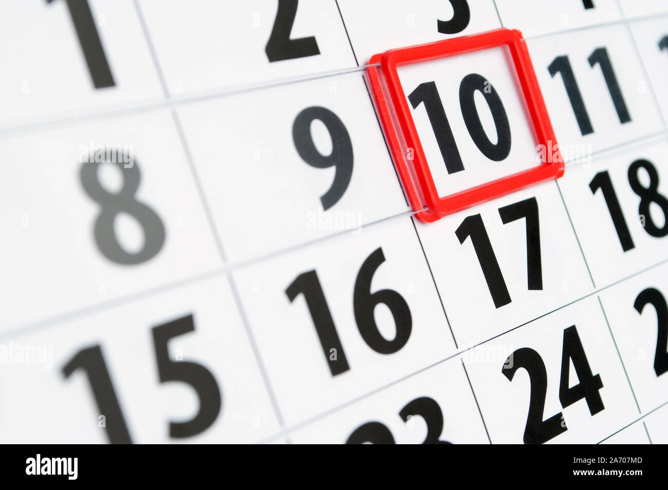 page is marked with a date calendar Stock Photo - Alamy